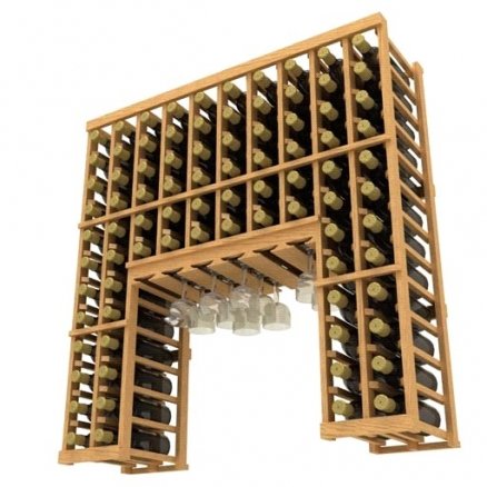 Stackable Rack w/ Glass Rack | Classic Wine Rack Series